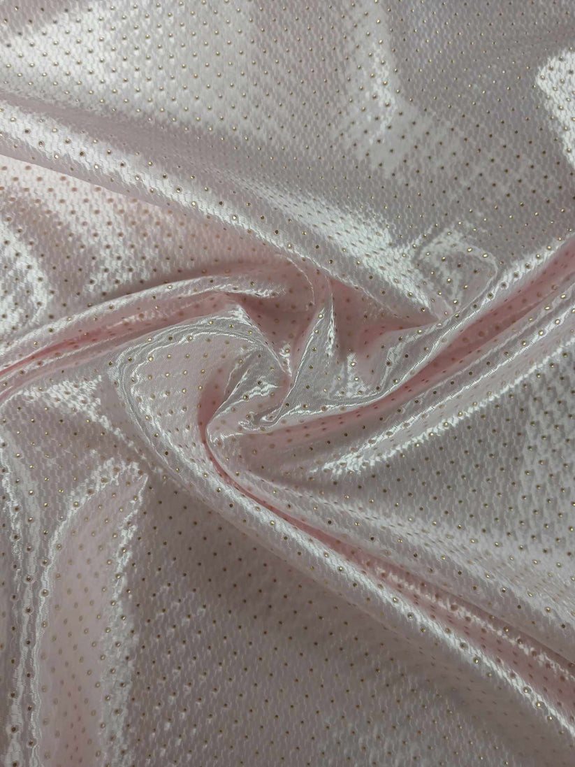 Satin w/ Gold Stud - Pink - 46" Wide - Sold By the Metre – Legend Textiles